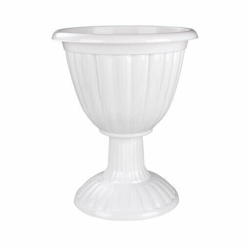 Вазон жасмин 12л на высокой ножке белый