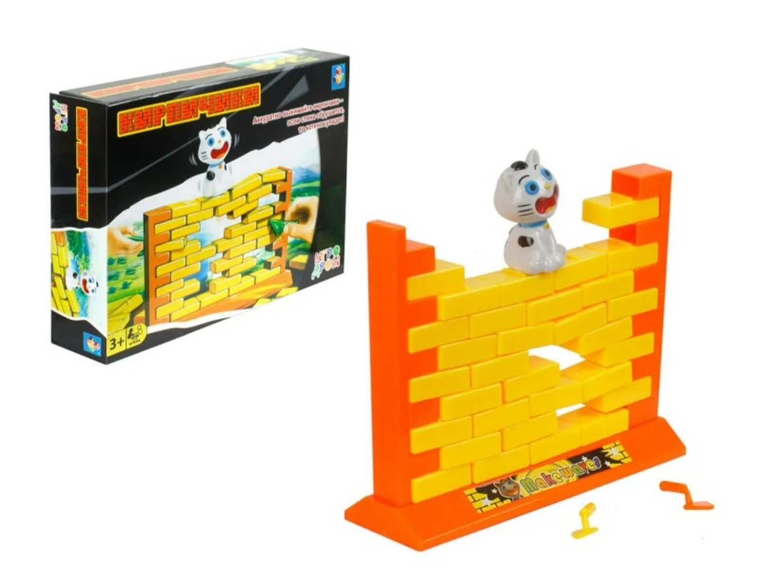 Игра настольная 1Toy Игродром. Кирпичики T13548