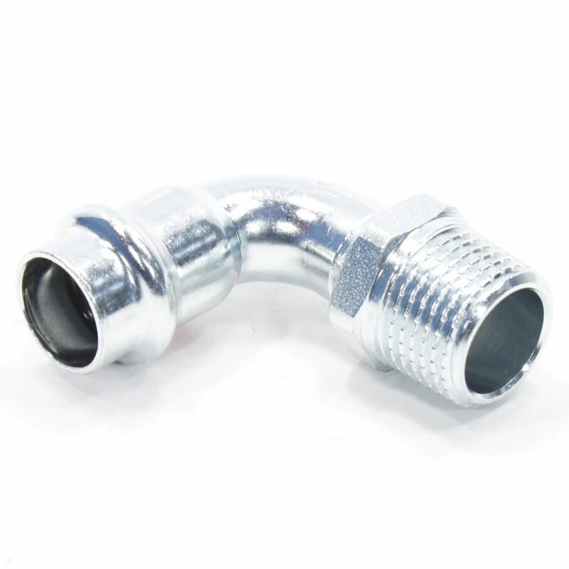 Угольник 90 15-1/2", Viega Prestabo 1114, пресс-резьба, нар, сталь (цинк)