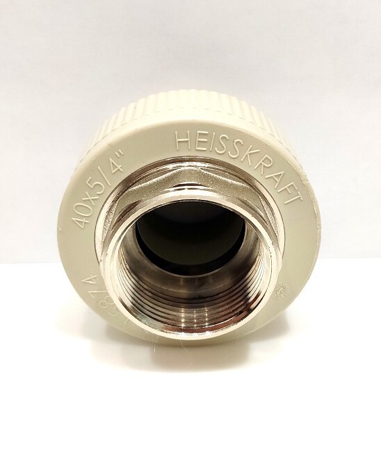 Муфта комбинированная с внутренней резьбой (под ключ) 40 х 1 1/4" HK (Heisskraft)