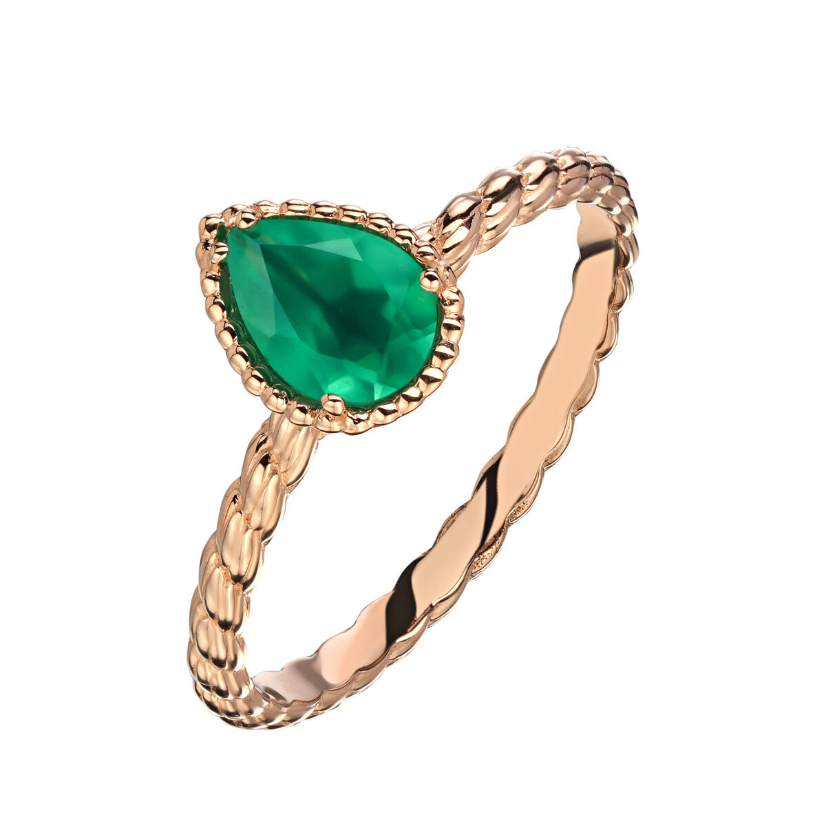 Кольцо, красное золото, 585 проба, агат