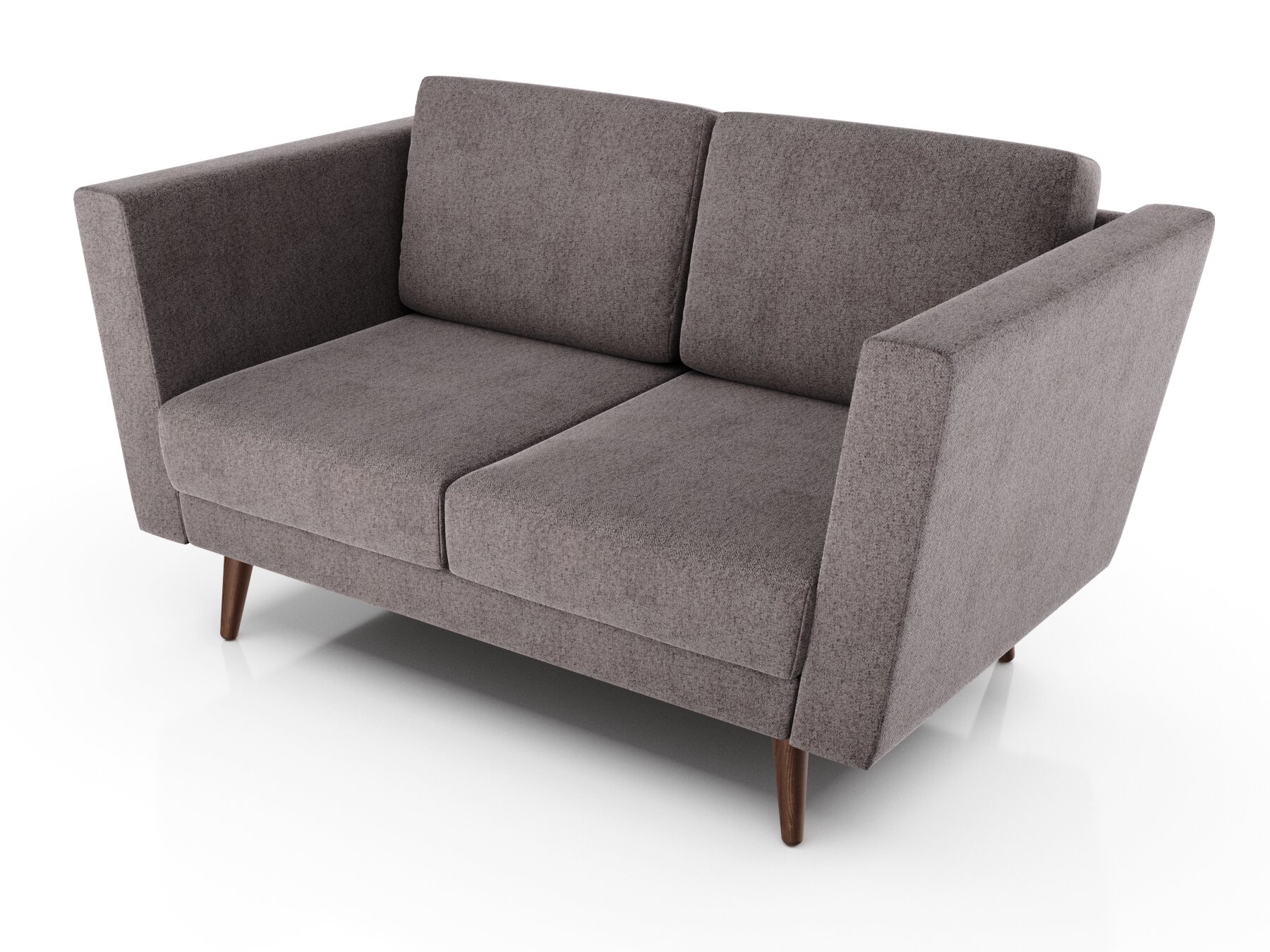 Маленький диван Arsko Гуннар бежевый, рогожка, двухместный, кухонный, офисный, для кафе и бара, на ножках, скандинавский лофт