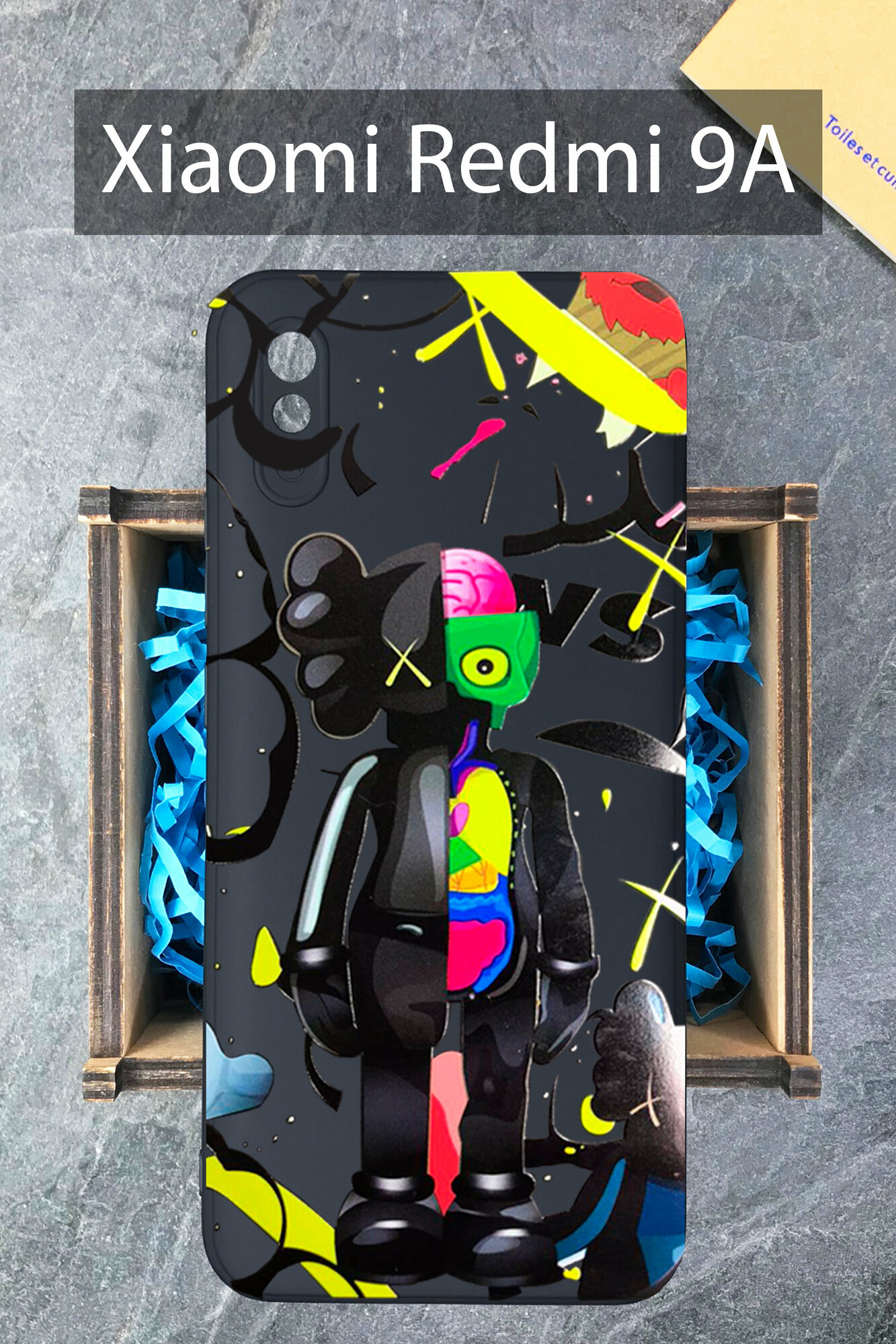 Силиконовый чехол на Xiaomi Redmi 9A с принтом Kaws Редми 9А