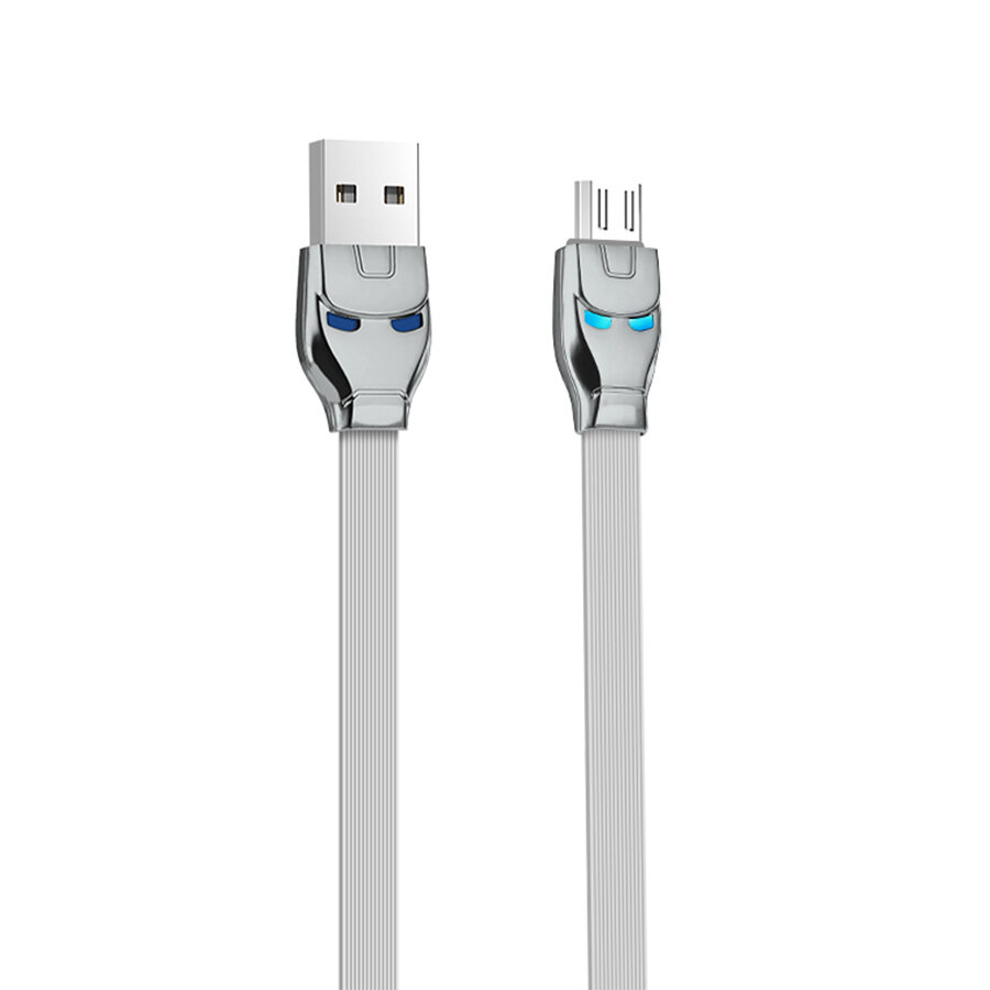 Кабель USB HOCO U14 Steel man USB - MicroUSB, 2.4А, 1.2 м, серый