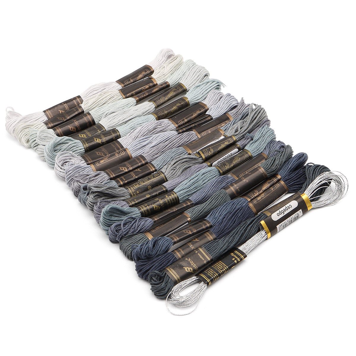 Мулине набор для вышивания 'Холодное серебро', 18 шт*8 м, мерсеризованный хлопок, разноцветный, Bestex