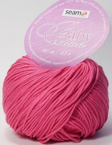 Пряжа Seam BABY COTTON 4307 мальва (5 мотков)