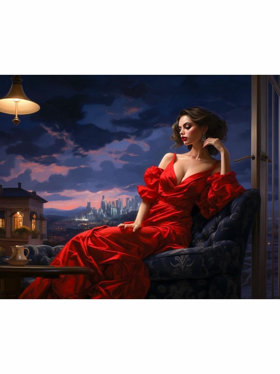 Картина по номерам 40х50 Леди в мечтах