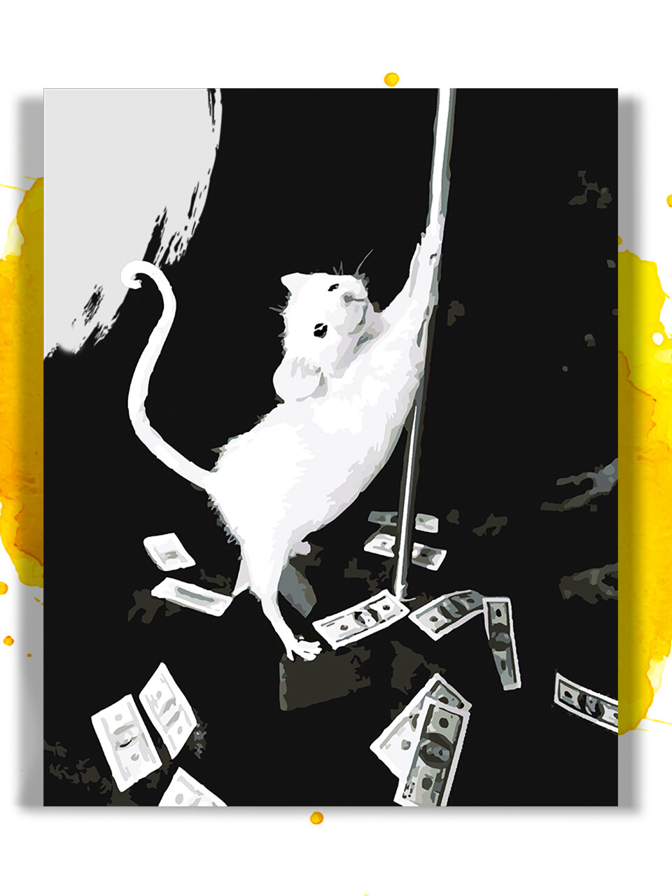 Картина по номерам на холсте Крыс, 40 х 50 см