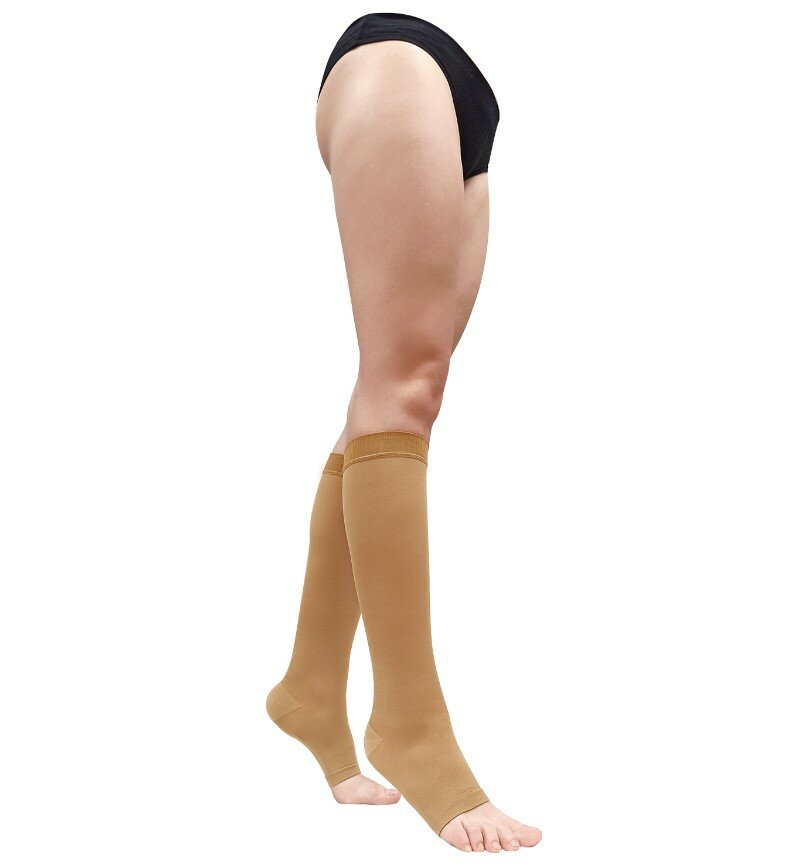 Гольфы женские 2 класс компрессии ORTO, 322 Т светло-бежевые - размер XXL