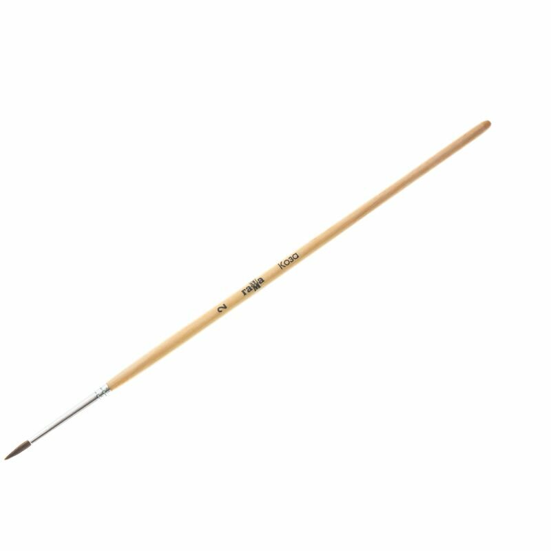 Кисть коза, фирма "Гамма", размер №2 круглая форма, для акварели и батика