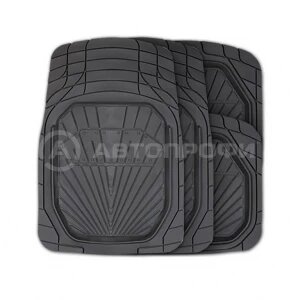 Коврики салона универсальные AUTOPROFI (ПВХ, вырезаемые, черные) (4 шт.)
