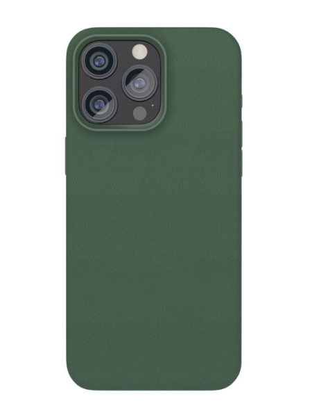 Накладка силикон VLP Ecopelle Case with MagSafe для Apple iPhone 15 Pro Max Dark Green (Зеленый)