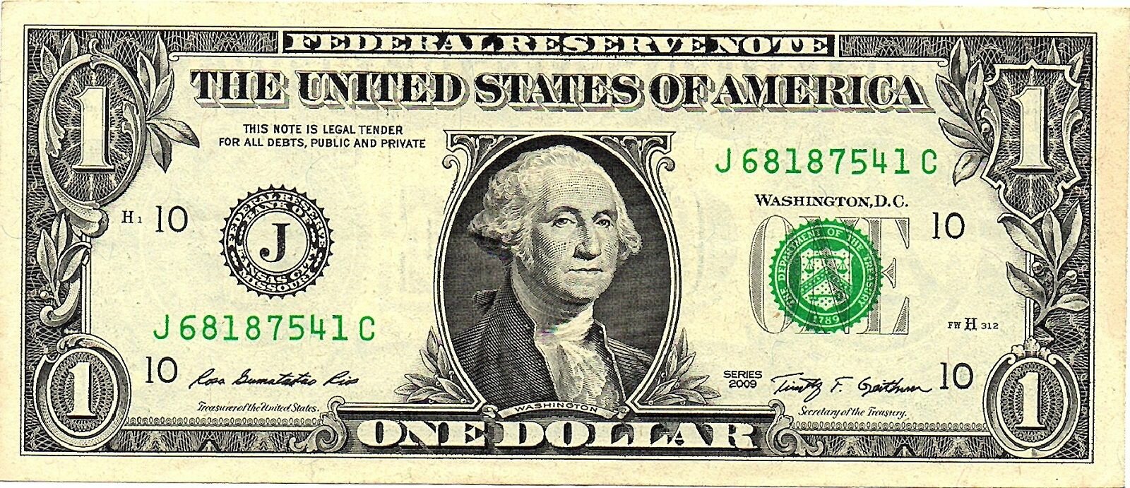 Доллар 2009 год США 6818