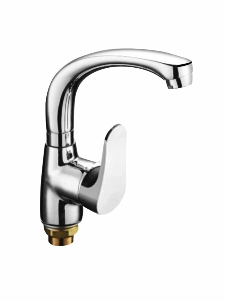 Смеситель Hansen H11006 для раковины, поворотный излив, гибкий подвод, латунь, хром