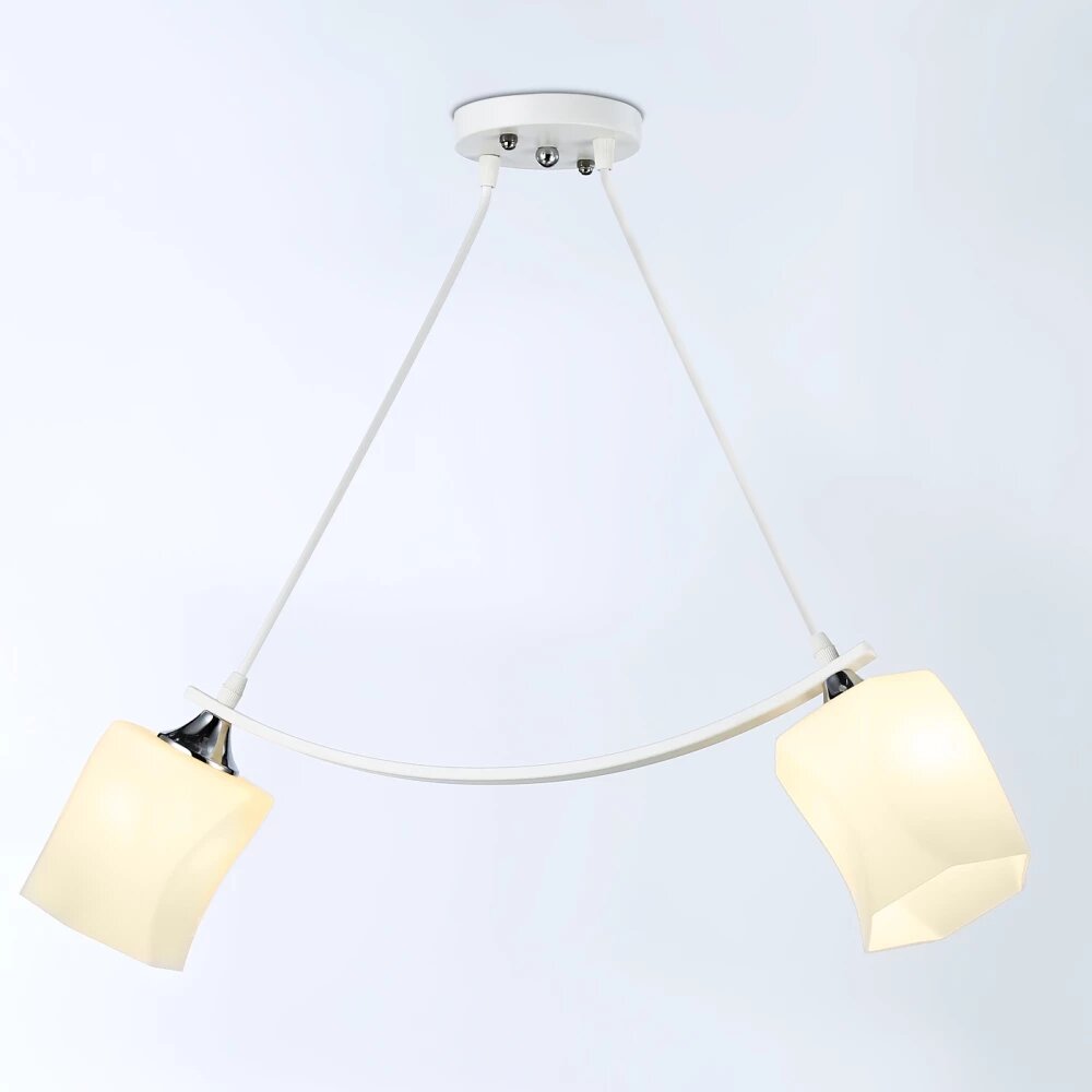 Подвесной светильник TR303154/2 WH/CH/FR белый/хром/белый матовый E27/2 max 40W 640*115*410