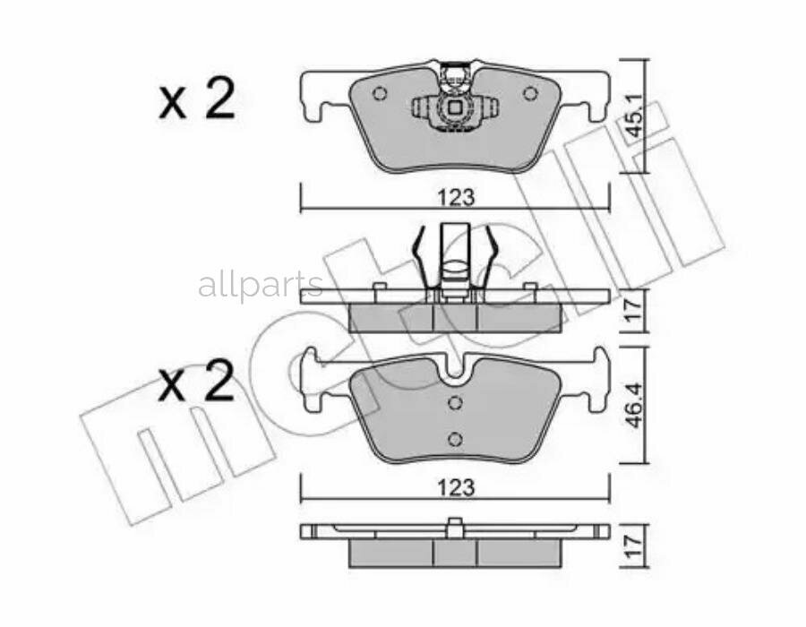 METELLI 22-0962-0 Колодки тормозные
