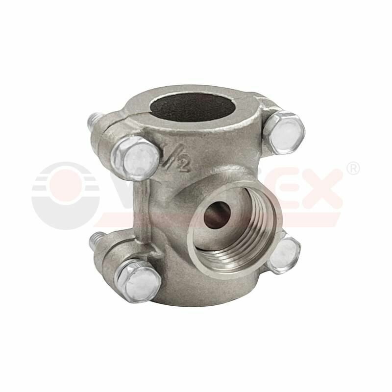 Обойма-тройник ремонтная никелированная ВР 1/2дюймх1/2дюймх1/2дюйм (50/10) К VALFEX VF.755. N.012.012.012