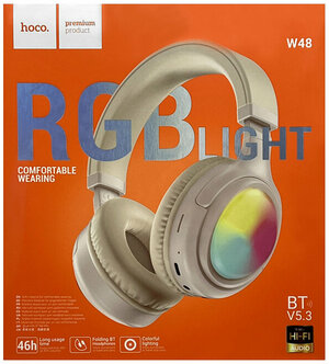 Характеристики модели Беспроводные наушники Hoco W48, молочный на ...