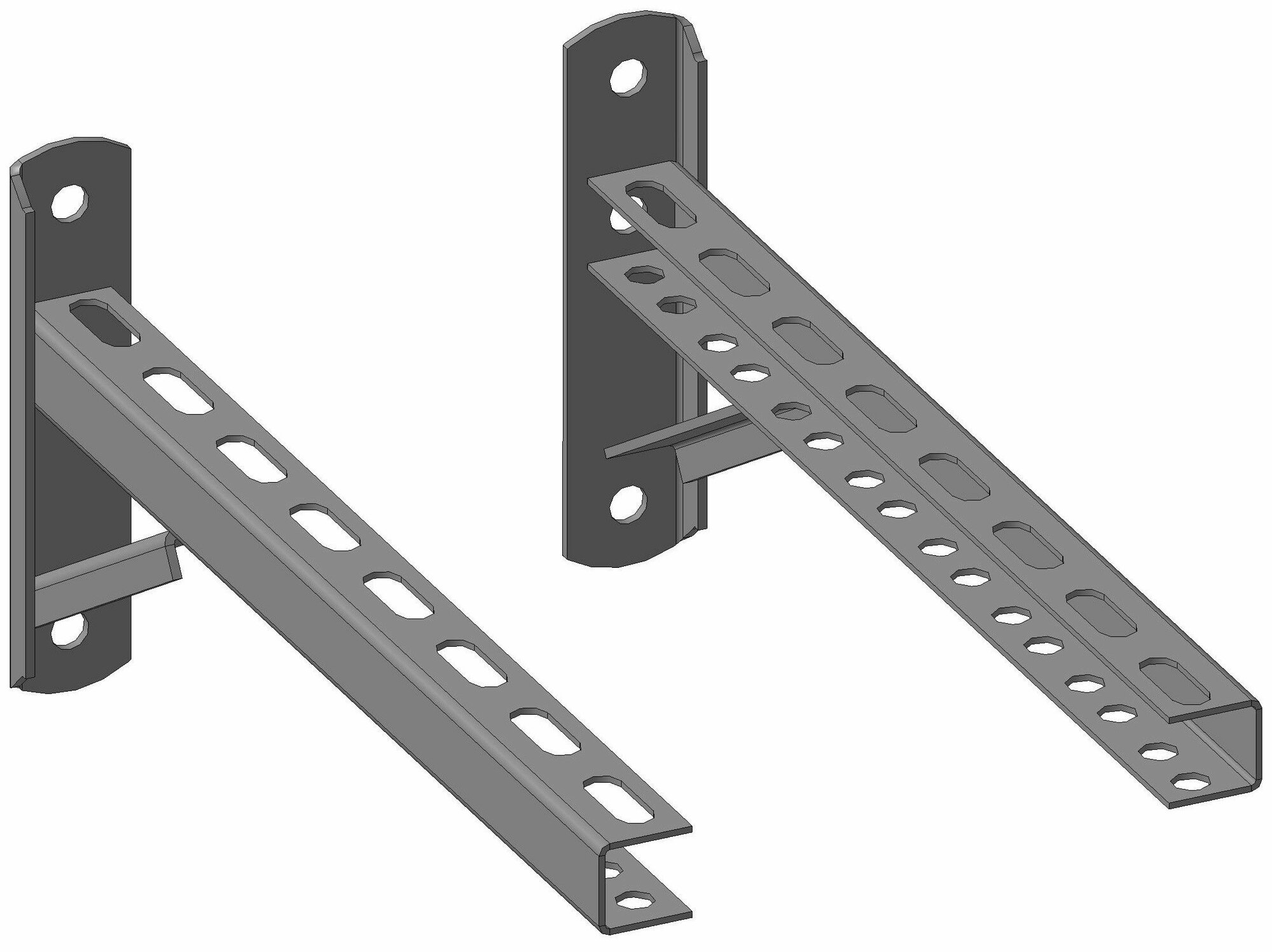 Комплект кронштейнов П-образных из оцинкованной стали 400мм.