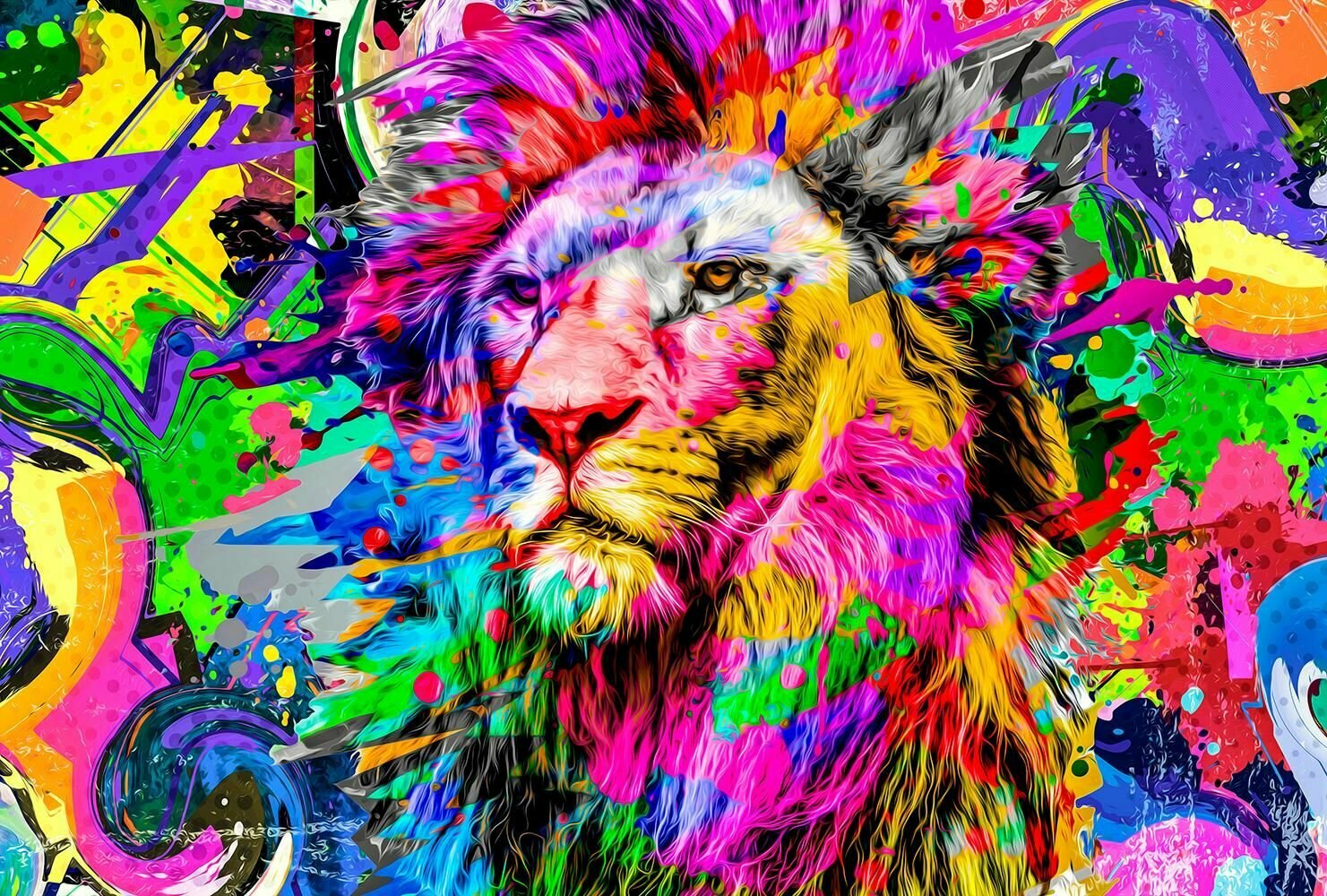 Фотообои Z-369 лев 400х270 DIVINO