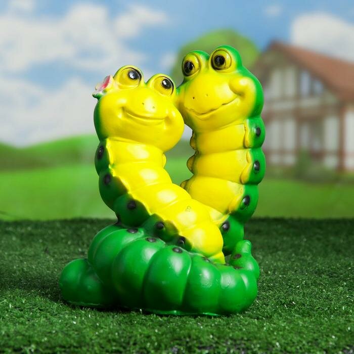 Садовая фигура из полистоуна «Гусеницы», 18×15×23 см