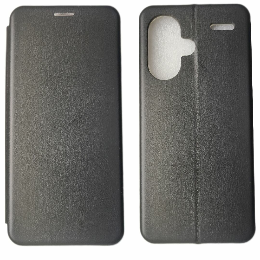 Xiaomi Redmi Note 13 PRO+ PLUS чёрный чехол-книжка эко-кожа для ксиоми редми нот 13 про+ плюс , книга на магните сяоми ноут 13ПРО