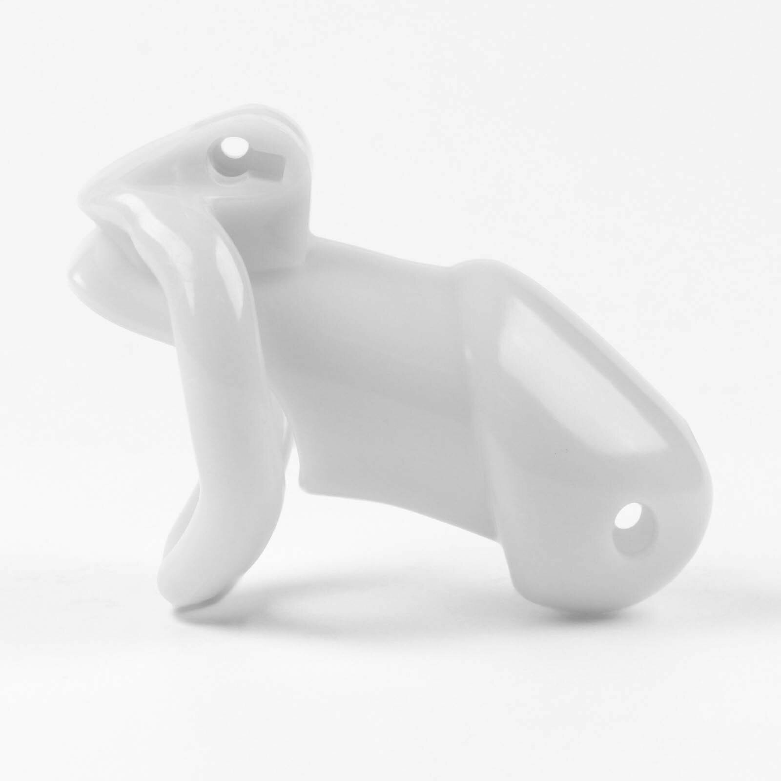 Пояс верности мужской, пластик, 6 × 3.5 см, набор колец, замок, ключ, белый