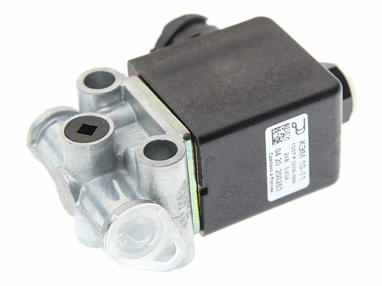 Клапан электромагнитный КАМАЗ, МАЗ 24V разъем байонетный, КЭМ 10-11, Объединение Родина