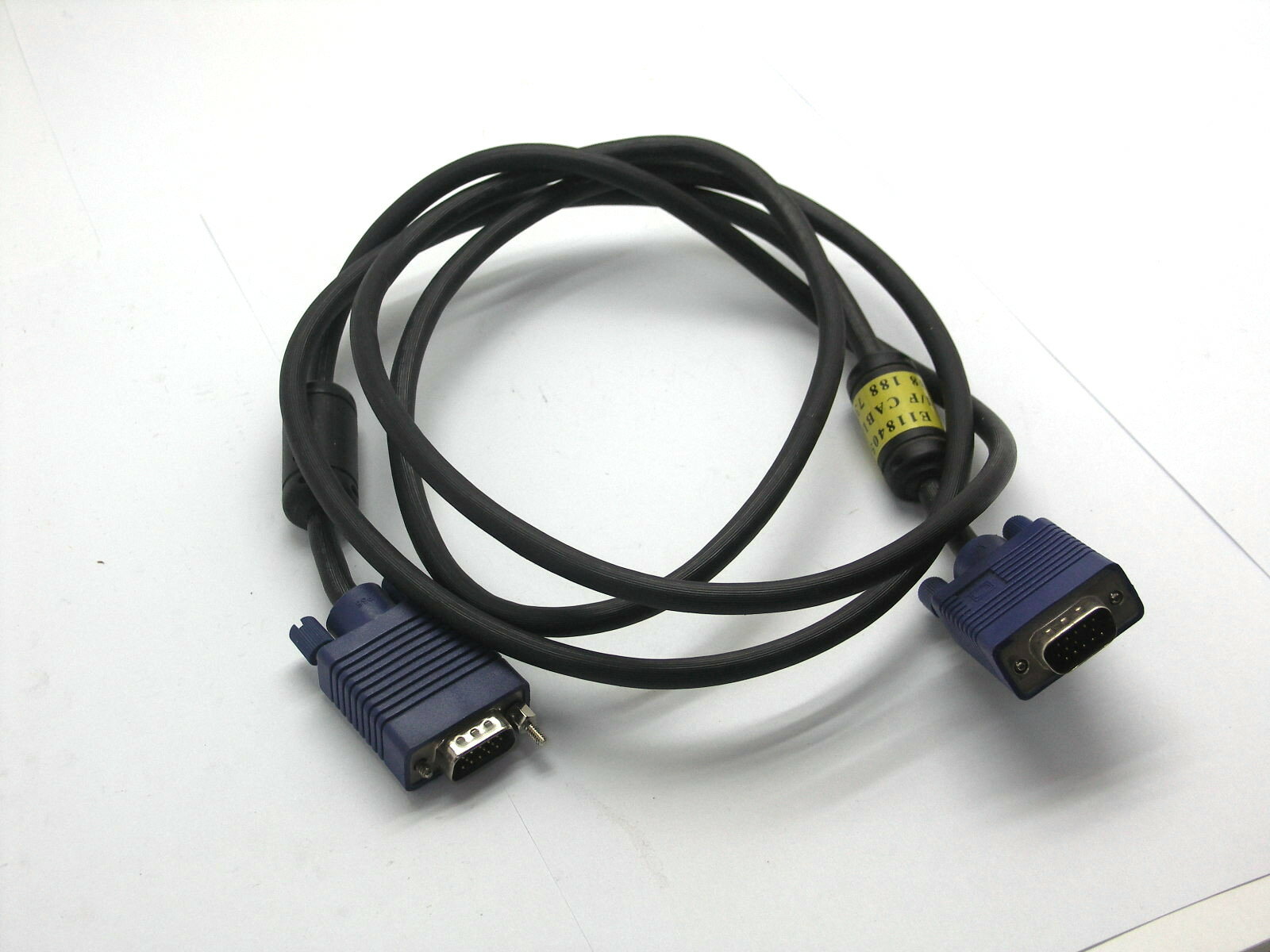 Кабель VGA 15M - 15M Gembird/Cablexpert, экран. ферит. кольца, CC-PVGA-6, черный БУ