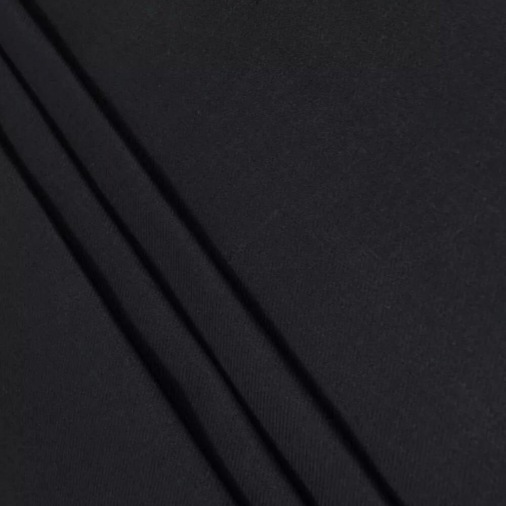 Ткань Диагональ, цв. черный пл.240 г/м2, ш-85 см, отрез 1 метр