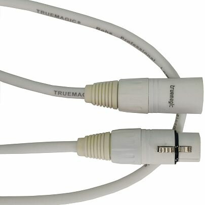Кабель микрофонный True magic TMH004/1M, HD XLR male - XLR female, 1м, 7мм, белый