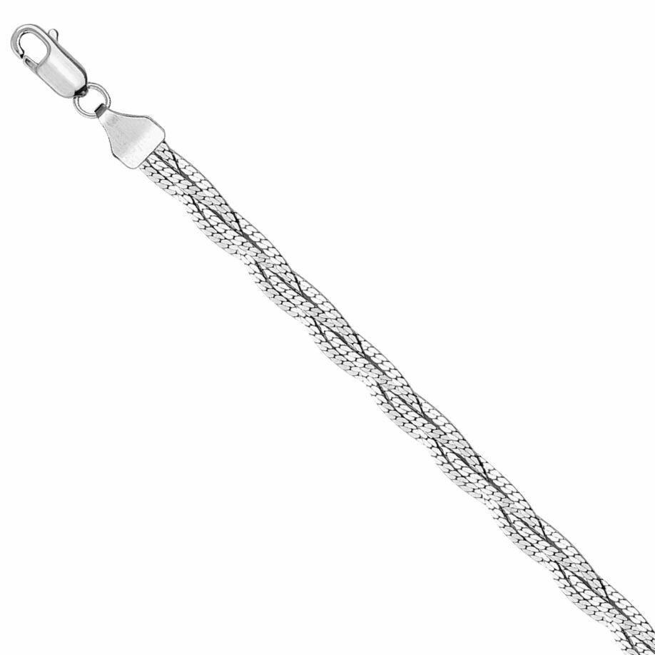 Цепь серебро, 925 проба, родирование