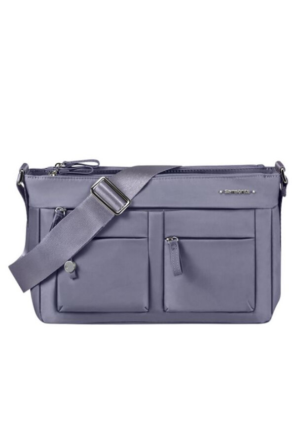 Сумка Samsonite, фактура гладкая, голубой, синий, фиолетовый — фото 1