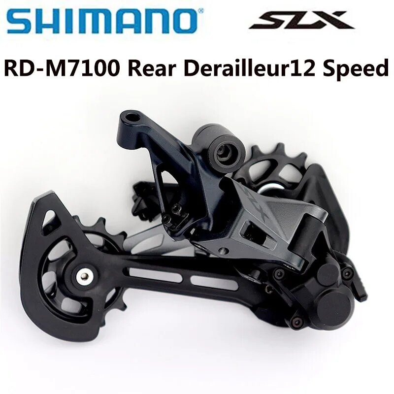 Shimano SLX M7100 12-скоростной задний переключатель MTB для горного велосипеда 12S, задние переключатели с длинной клеткой, 12 В, оригинальная деталь MTB