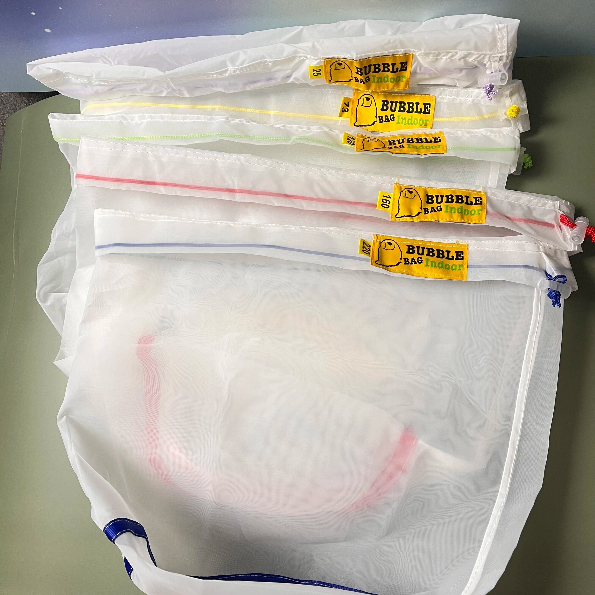 5 галлонов, 5 мешков в комплекте, все сетчатые мешки из пузырчатой пленки, фильтр для льда для помещений, сада, цветов, красного вина, растений, орехов