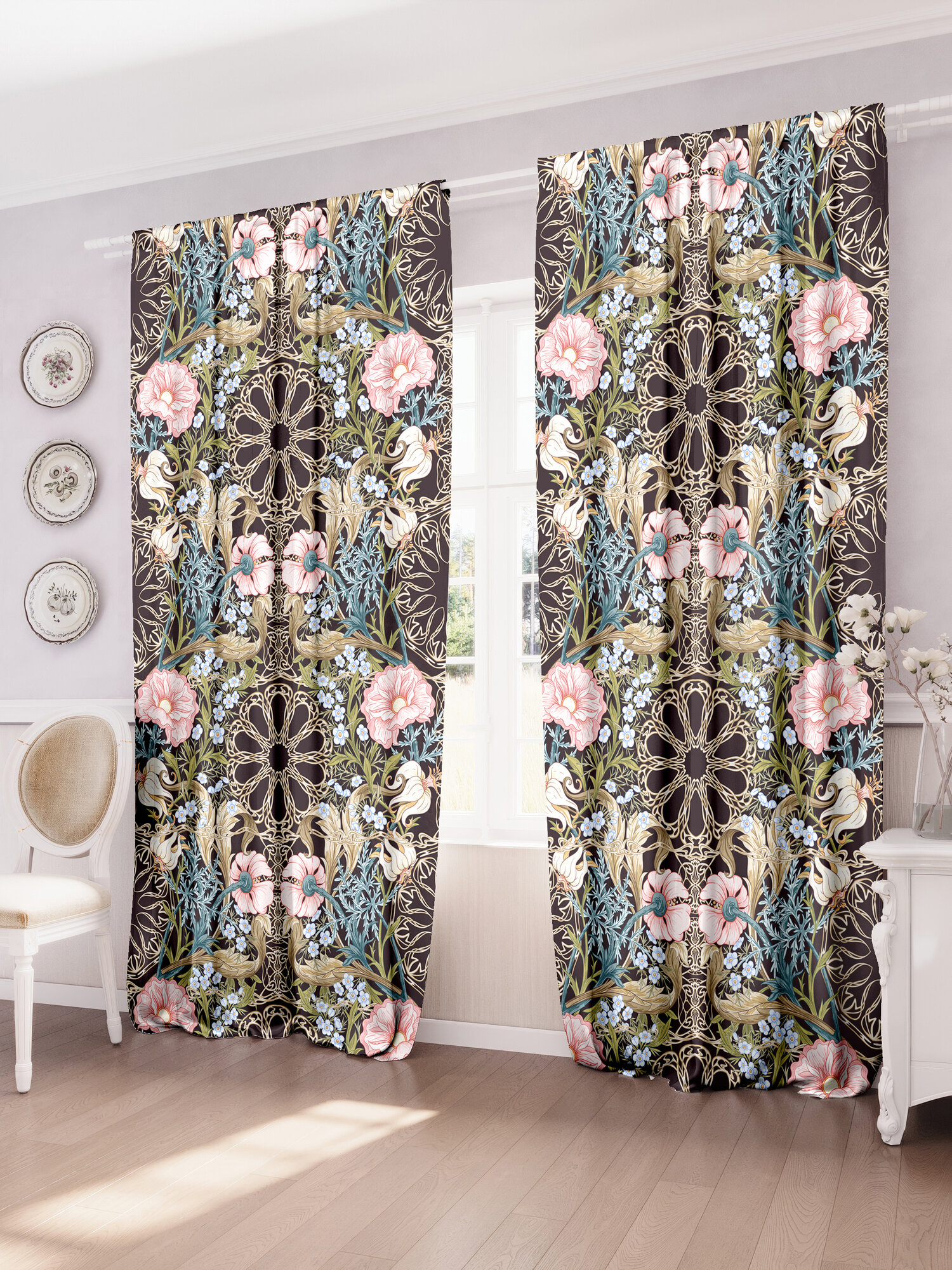 Фотошторы IRIS "Интерьерные для гостиной" 145x260, 2 шт, арт 765H