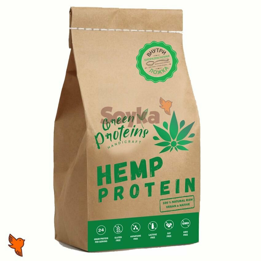 Протеин конопляный Hemp Green Proteins, 900г