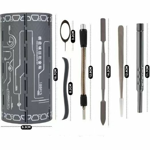 Набор отверток и бит 128 в 1 для точных работ, набор инструментов для ремонта телефонов, ноутбуков, компьютеров, Магнитная отвертка, ручной инструмент сталь S2