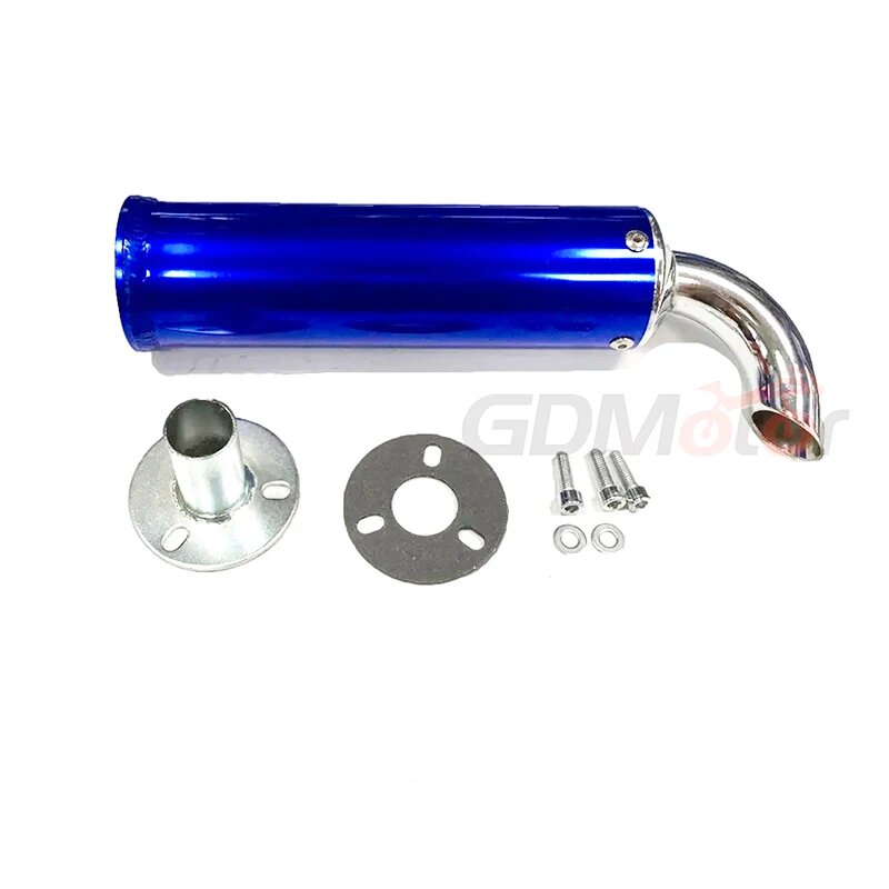 60x200 мм универсальный металлический 22 мм мотоциклетный гоночный глушитель бесшумный 2-тактный Синий, A