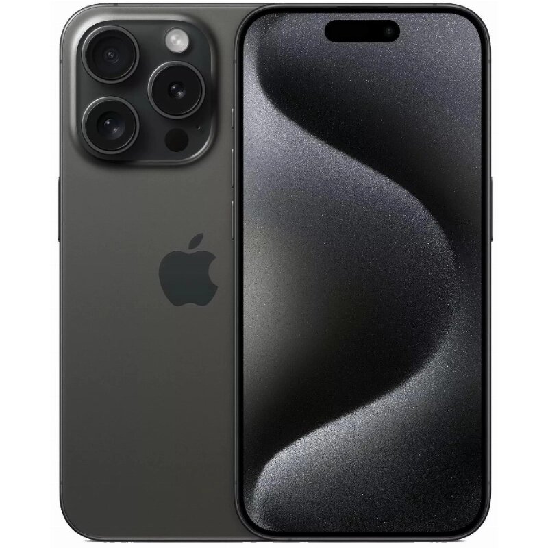 Смартфон Apple iPhone 15 Pro 1 ТБ, Dual: nano SIM + eSIM, Black titanium, черный титан