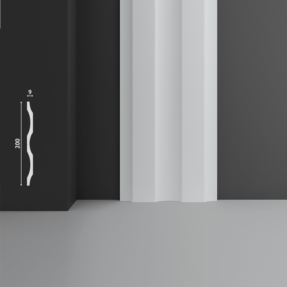 Декоративные стеновые панели из дюрополимера Decostar (Декостар) для внутренней отделки стен, 200х9х3000 мм, SK-P-104, белый