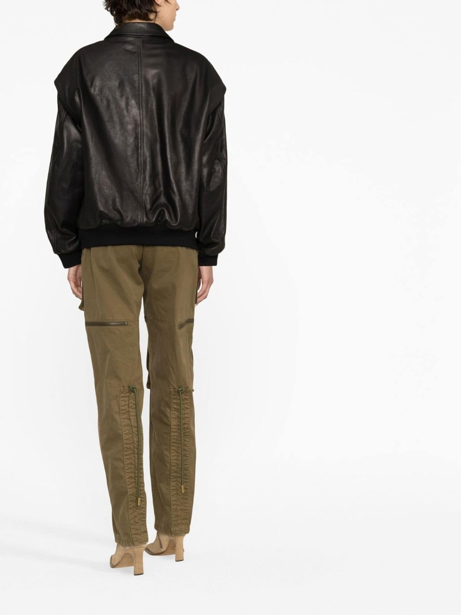 Куртка DSQUARED2 Zipped goatskin bomber jacket, размер 38 — фото 1