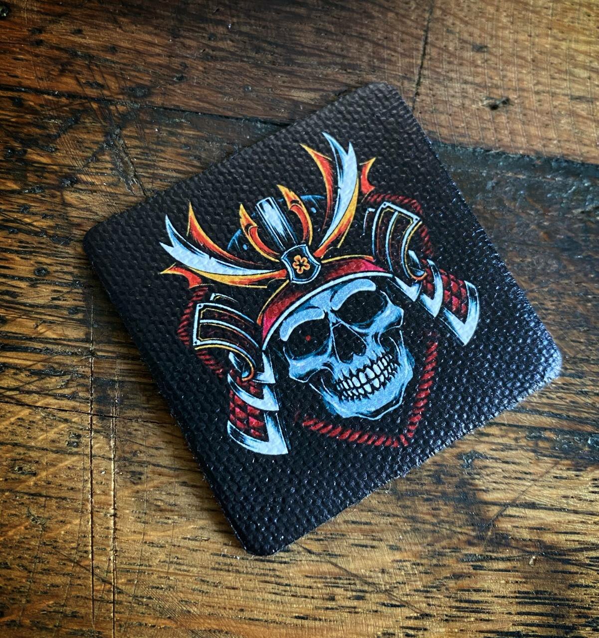 Шеврон на липучке «Череп самурая»