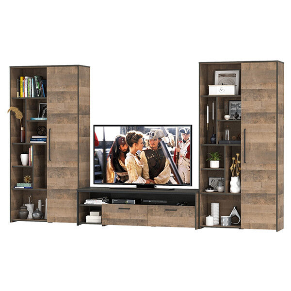 Трувор Гостиная 076, цвет дуб гранж песочный/интра