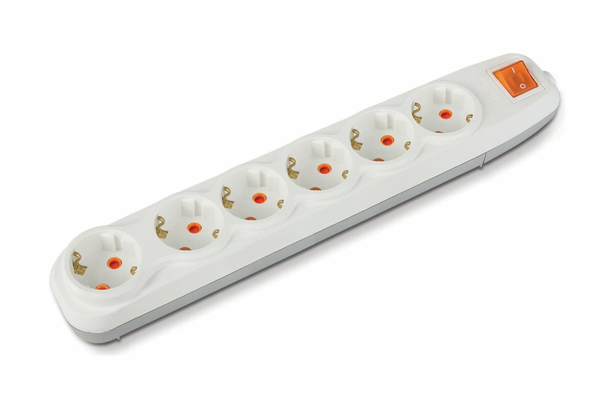 Nilson Колодка 6-местн. с земл. с выкл. 46131100