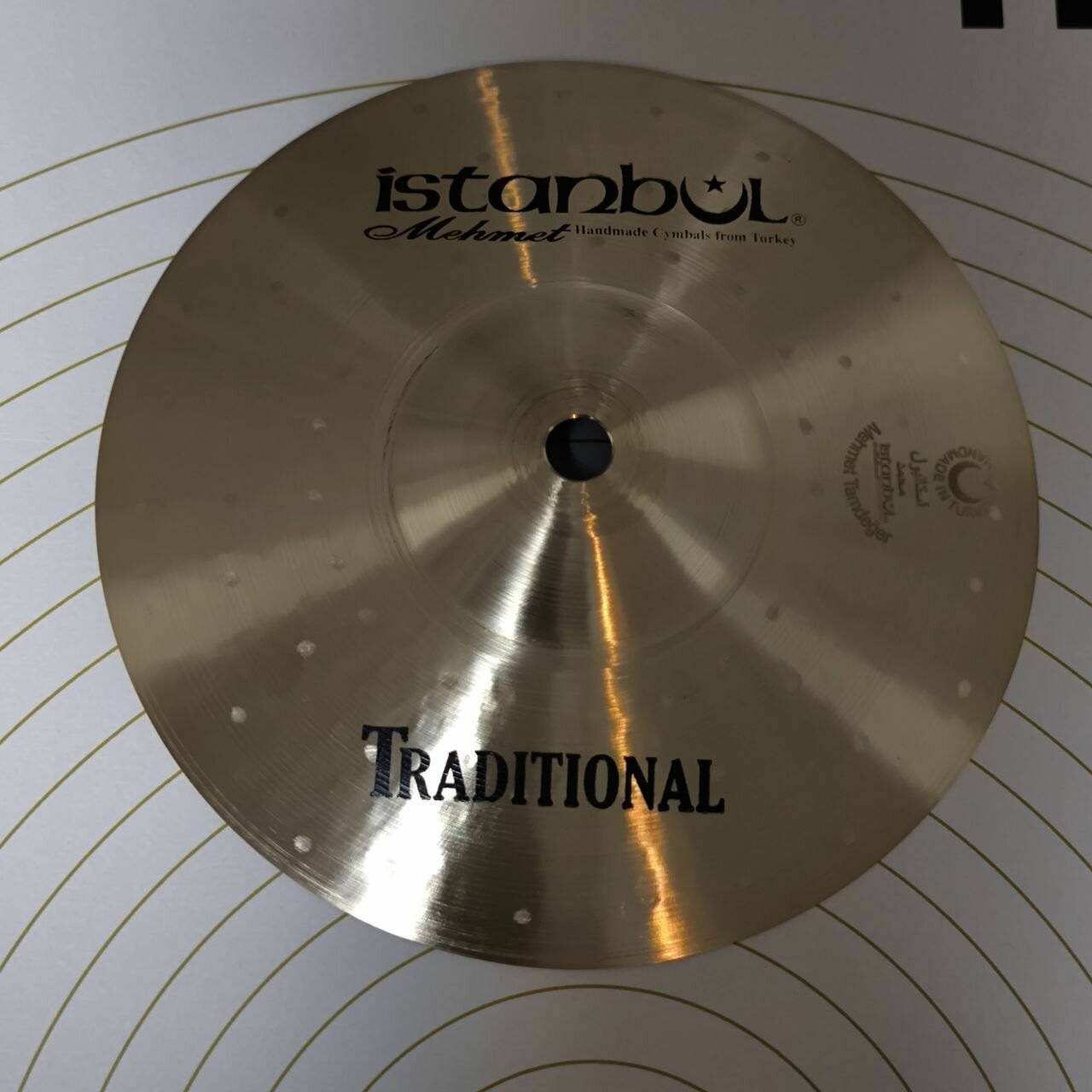 Тарелка для барабанов ISTANBUL MEHMET TRADITIONAL SPLASH 8 дюймов, колокольная бронза В20, ручная ковка.