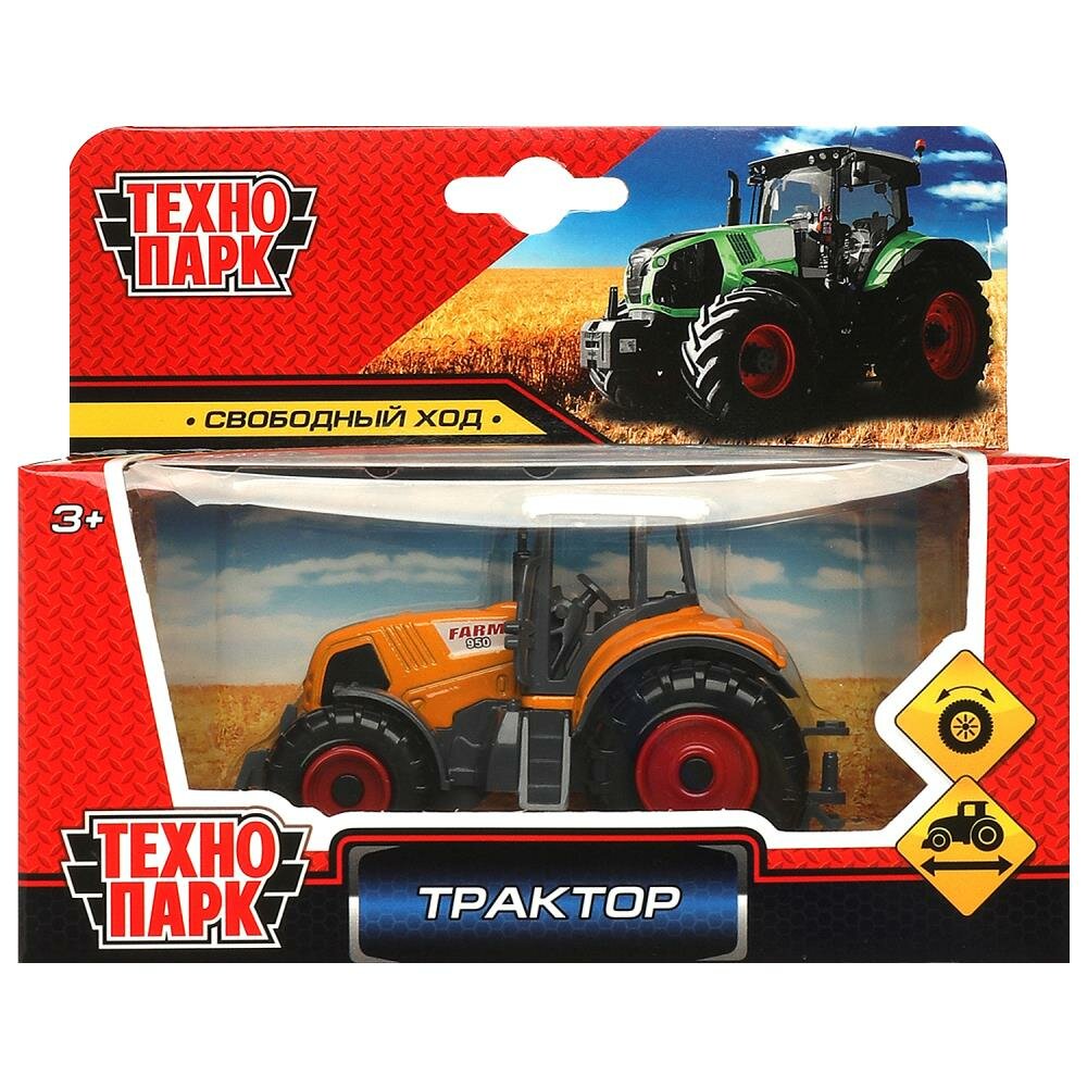 Модель металлическая Трактор, 9,5 см. Технопарк 90222