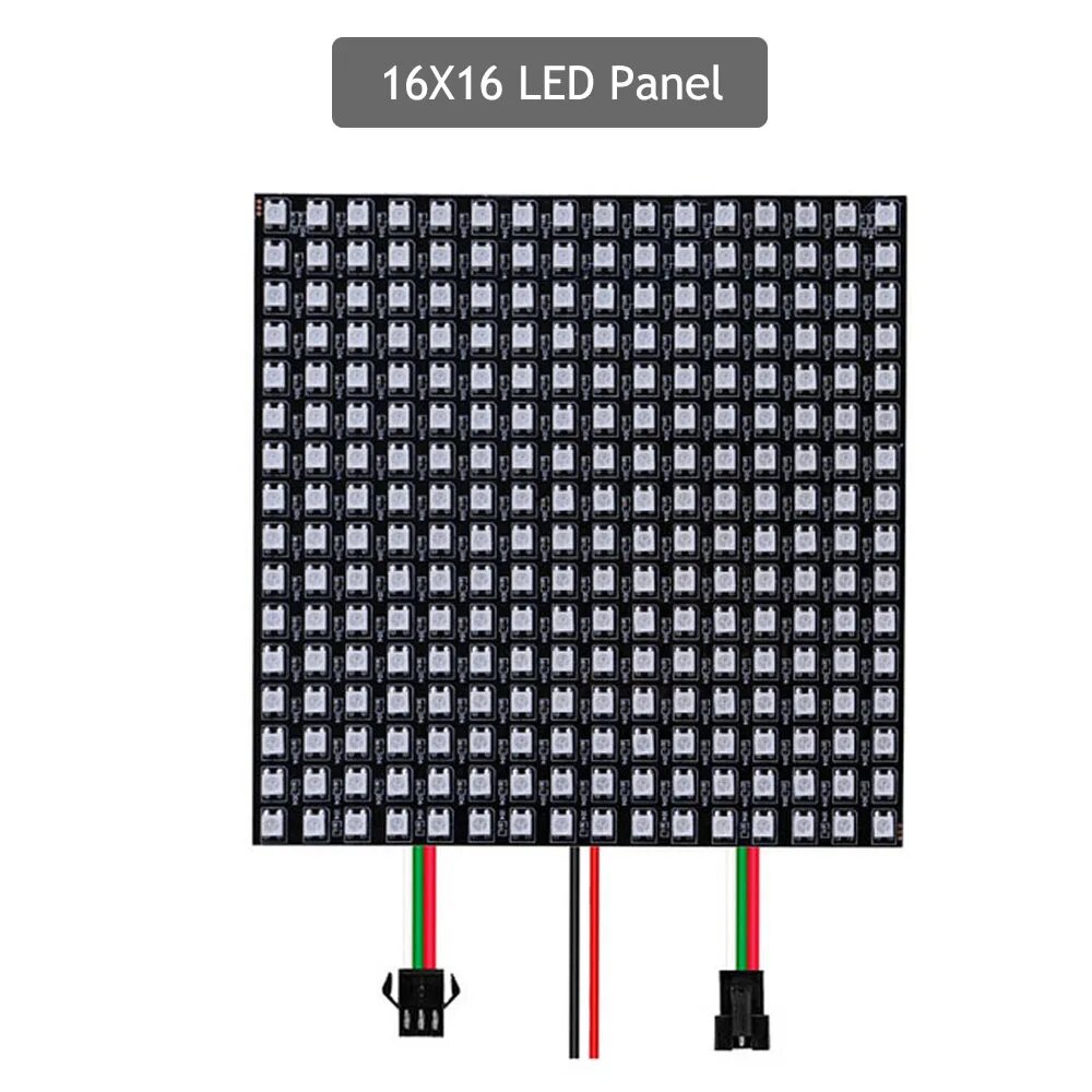 Xnbada WS2812 RGB LED Цифровая Светодиодная Лента 8x8/16x16/8x32 16X16 LED Panel, 2PCS