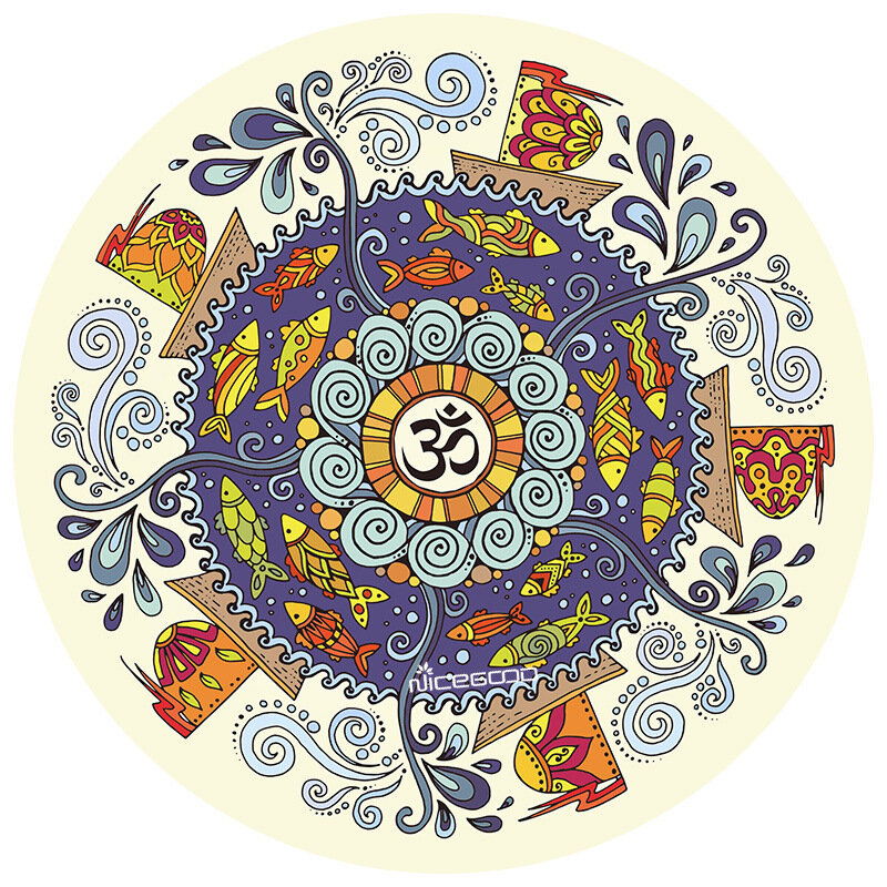 Скакалка Nagudi для йоги, медитации, фитнеса, резиновая, нескользящая, бесшумная, утолщенная, расширенная, круглая, коврик для медитации и йоги