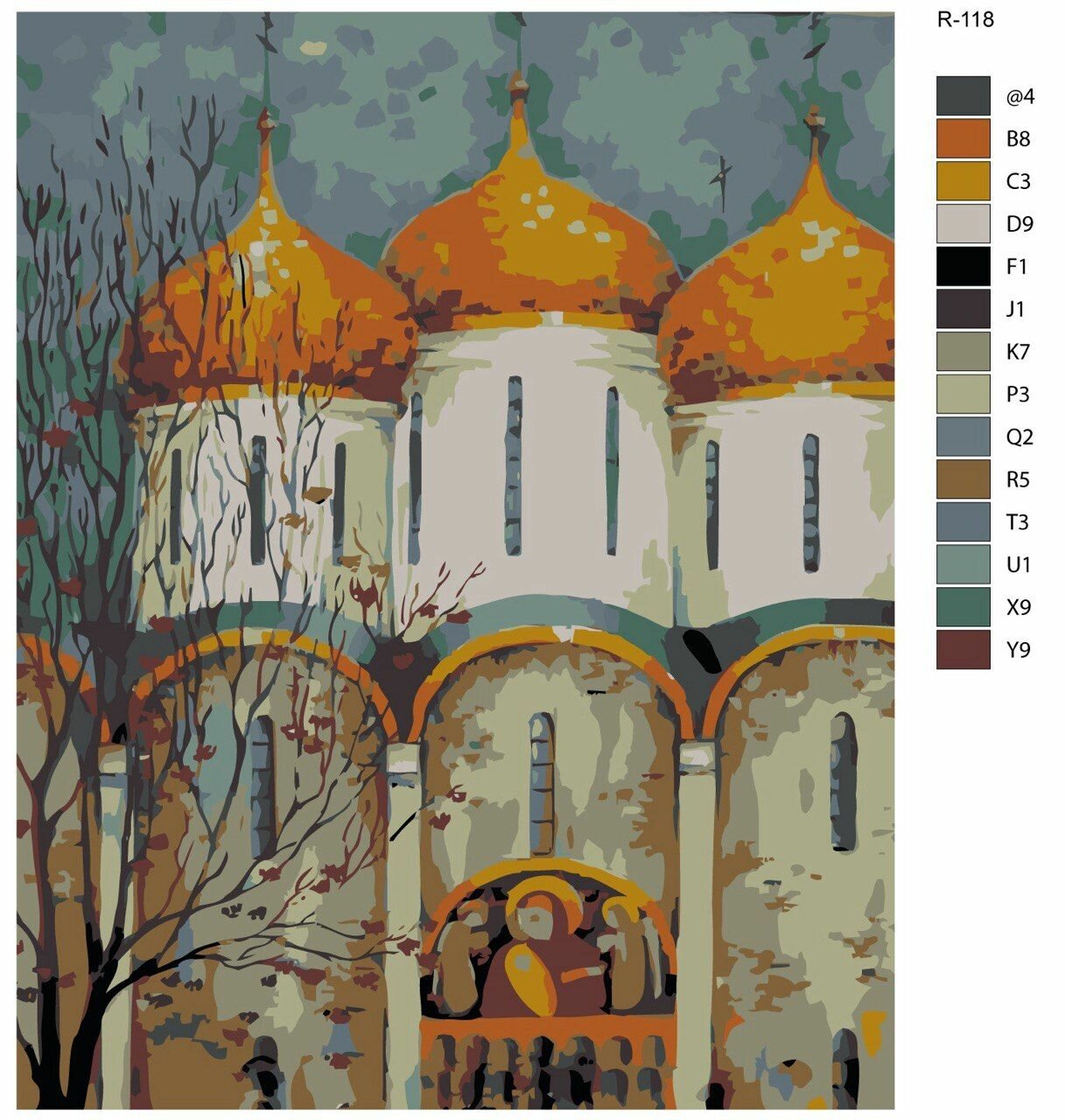 Картина по номерам R-118 "Успенский собор" 70x90 см